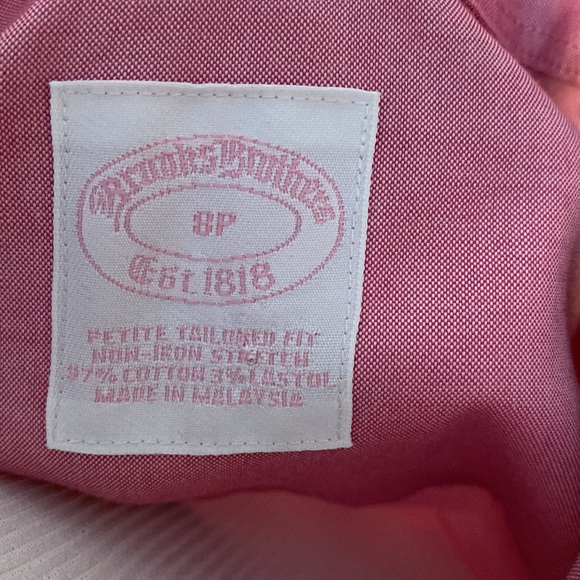 Brooks Brothers | Tops | Brooks Brothers Pink Short Sleeve Button Up Shirt Sewn Cuff Sleeves ...